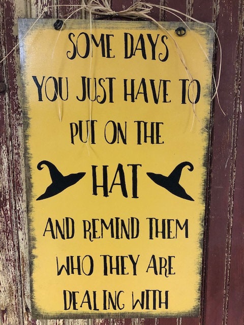 Witch Hat Sign, Halloween Decor, Door Hanger - Etsy