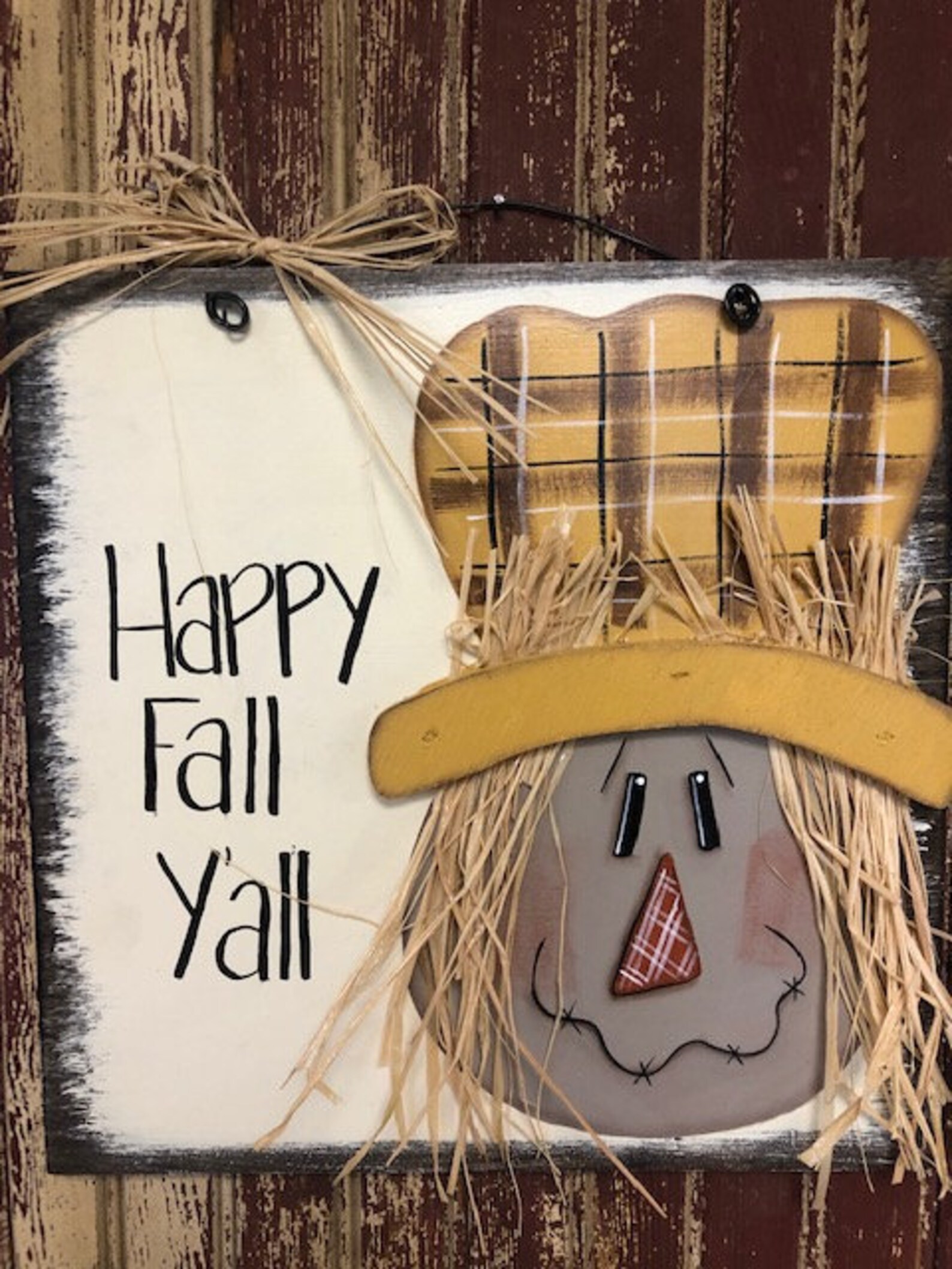 Fall Scarecrow Decor Hanging Scarecrow Fall Porch Decor | Etsy