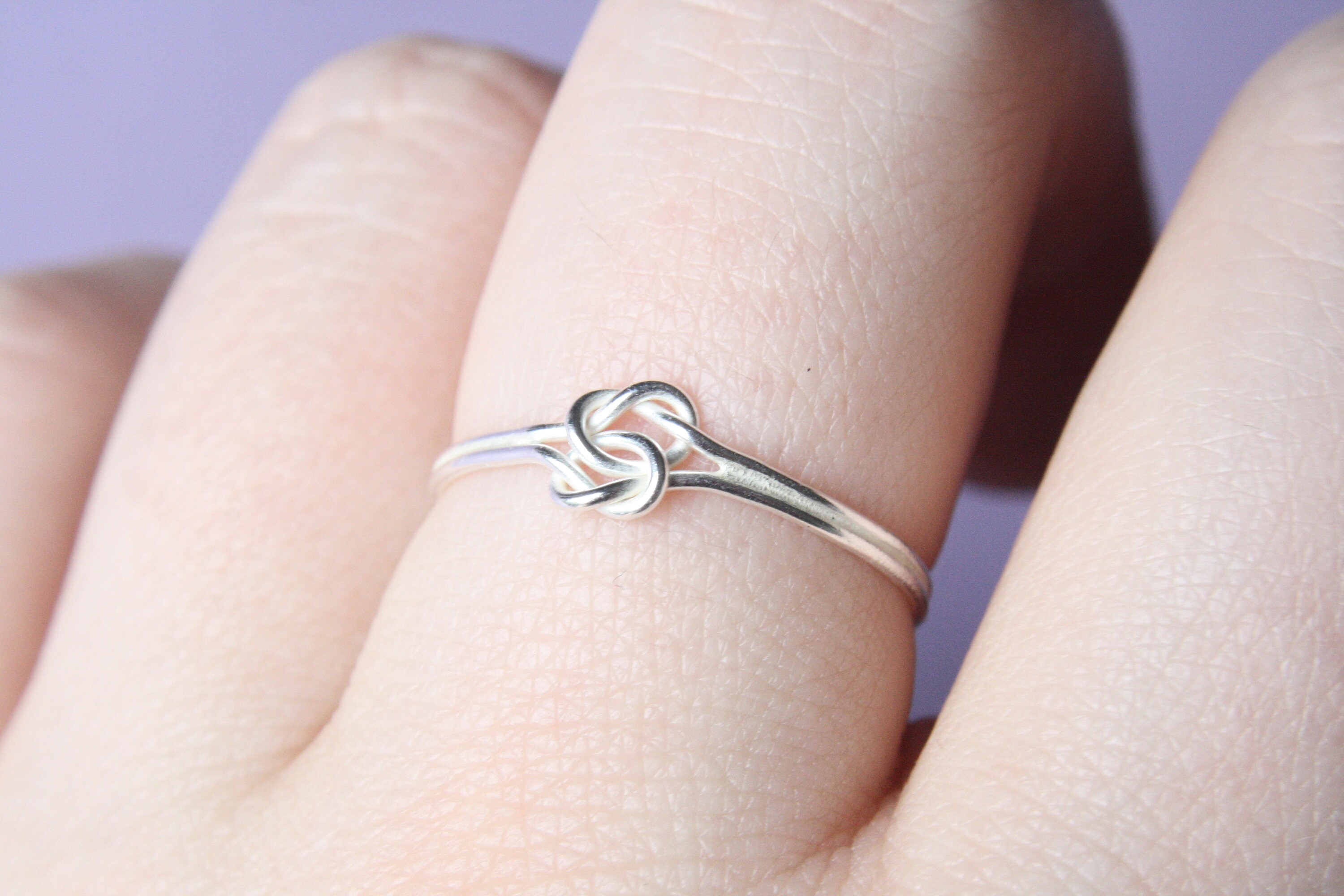 Sterling Silver Double Knotted Ring - Etsy