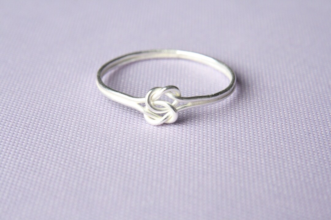 Sterling Silver Double Knotted Ring - Etsy