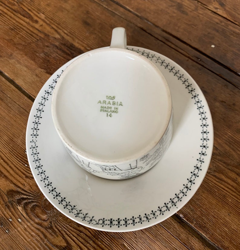 Arabia Finland Emilia Cup and Saucer - Etsy