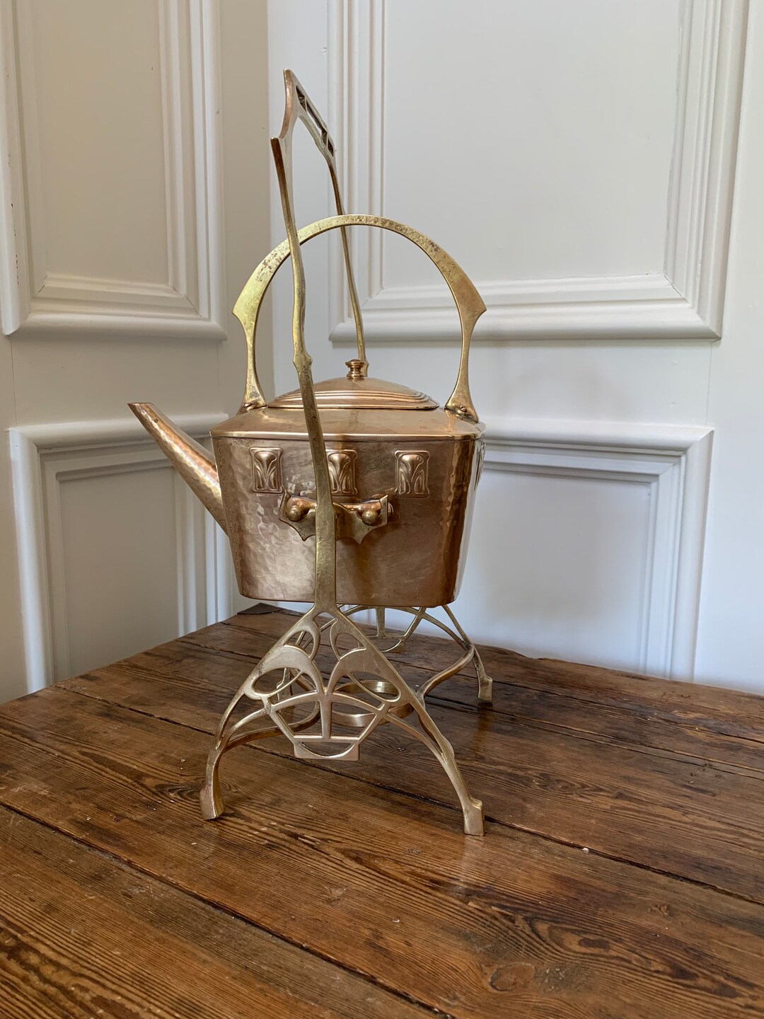 Brass Art Nouveau Tilting Teapot - Etsy