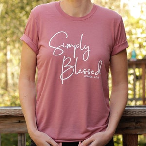 Simply Blessed Shirt Unisex Christian T Shirts Women Blessed Tshirt ...