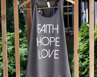 Faith Hope Love Tank Tops for Women Faith Hope and Love Barre | Etsy