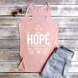Hope Tank Tops for Women Christian Womens Tanks Jesus Tank Tops Women ...