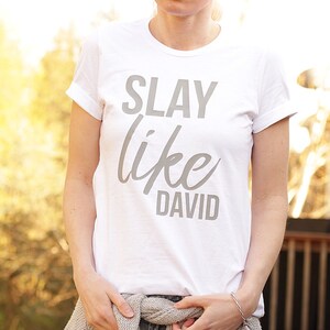 Christian T Shirts for Women Slay Like David Christian Shirts Bible ...