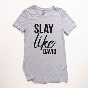 Slay Like David Christian T Shirts for Women Christian Shirts Junior ...