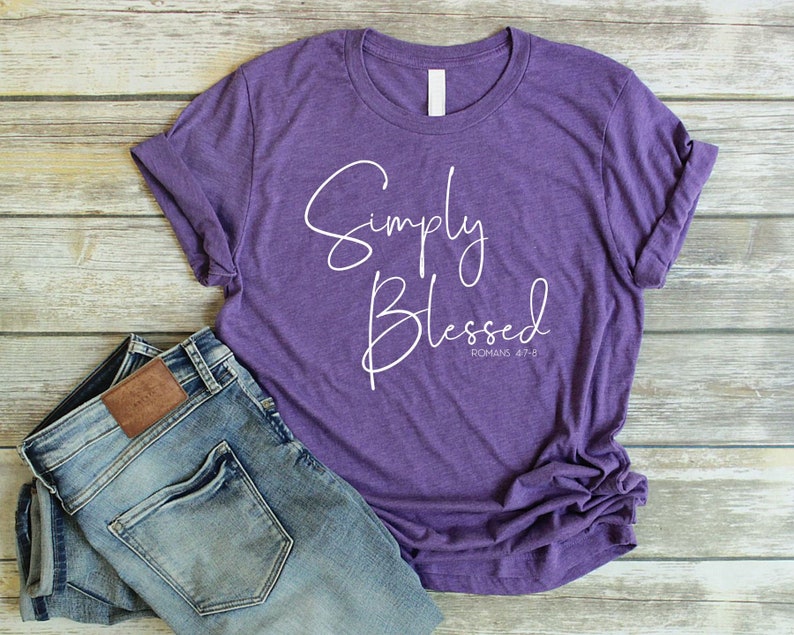 Simply Blessed Shirt Unisex Christian T Shirts Women Blessed Tshirt ...