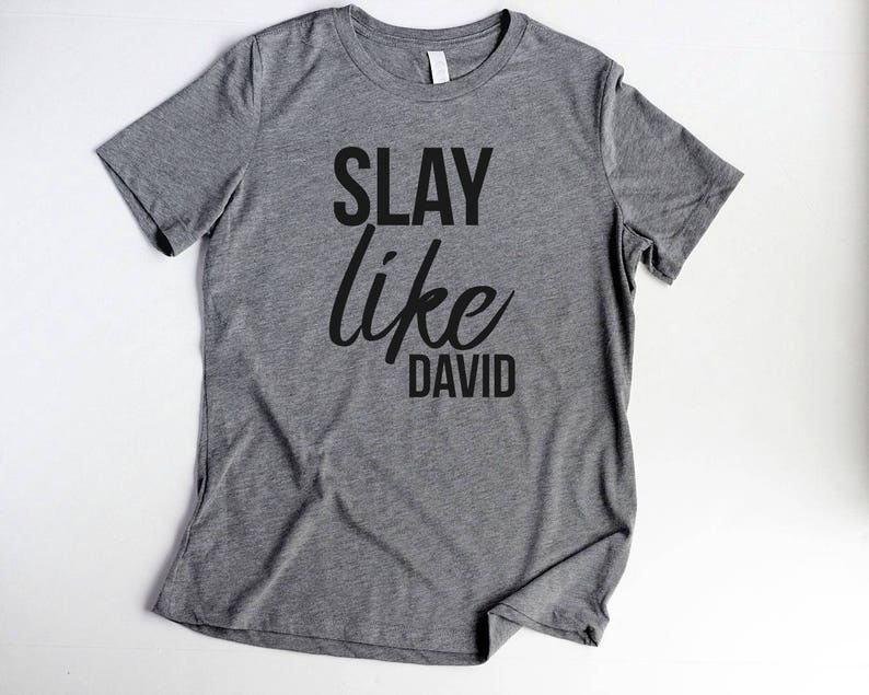 Christian T Shirts for Women Slay Like David Christian Shirts - Etsy