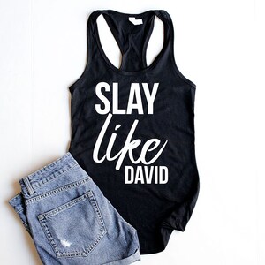 Slay Like David Christian Tank Tops Women Christian Tanks for Women ...