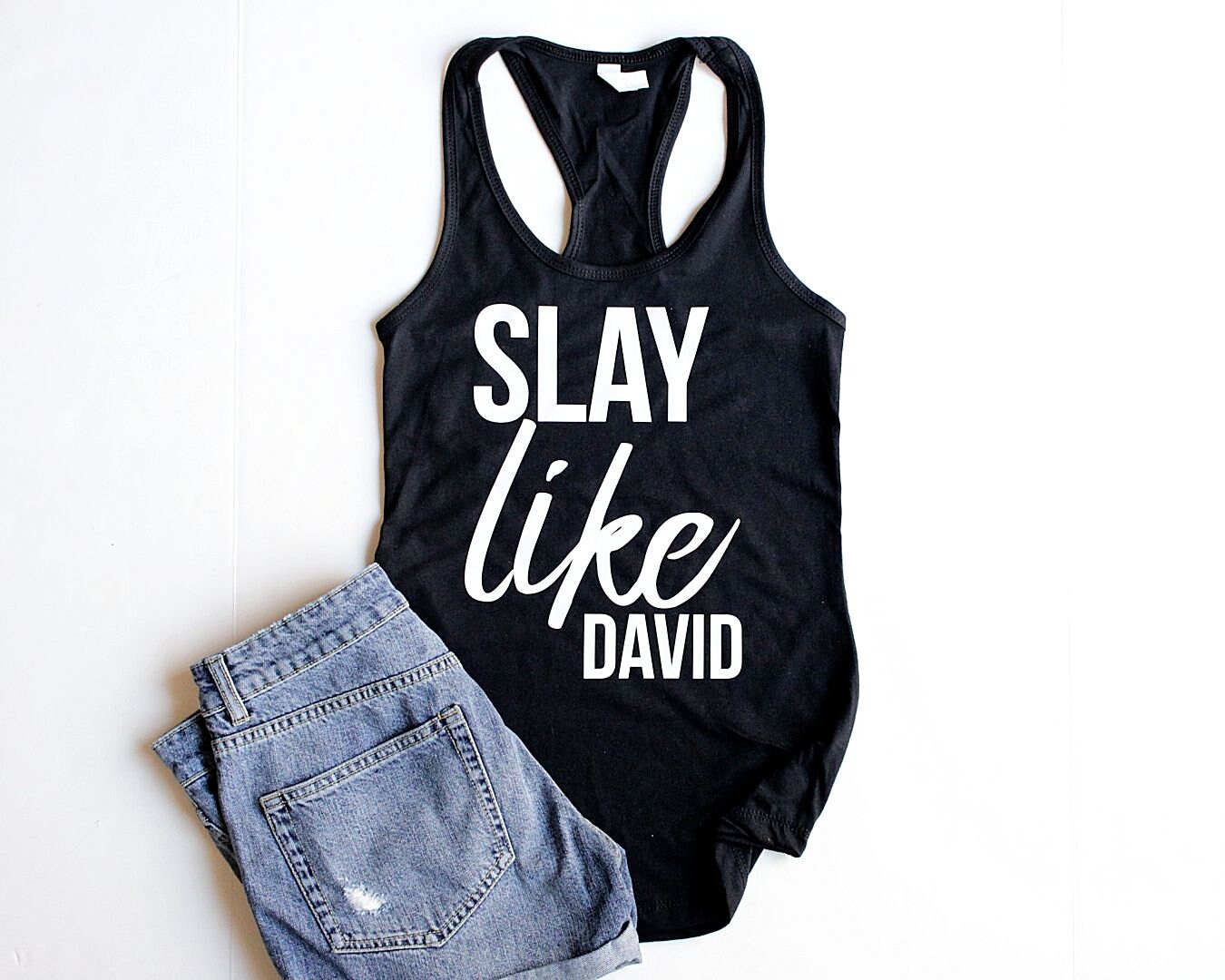 Slay Like David Christian Tank Tops Women Christian Tanks for | Etsy