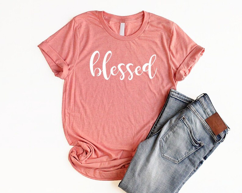 Blessed Tshirt Women Unisex Thanksgiving Shirt Women Christian T Shirts ...