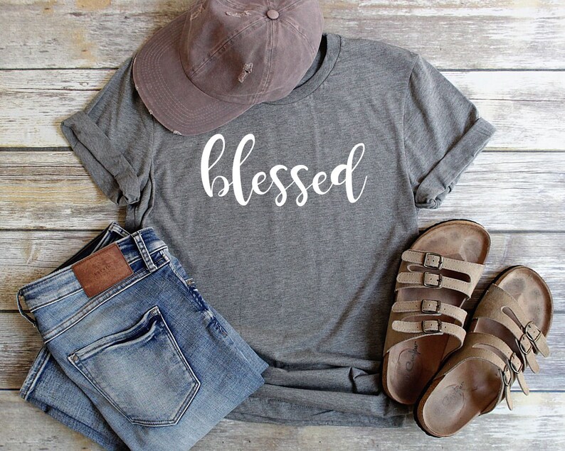 Blessed Tshirt Women Unisex Thanksgiving Shirt Women Christian T Shirts ...