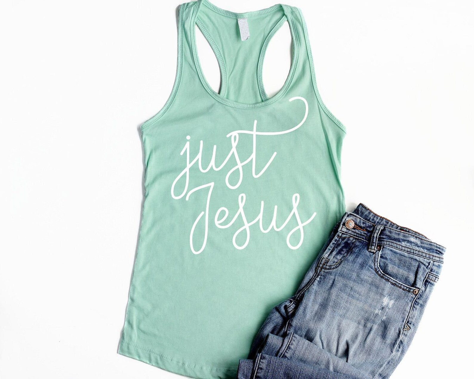 Just Jesus | Christian Tank Top | Tank Tops for Women | Christian Tanks ...