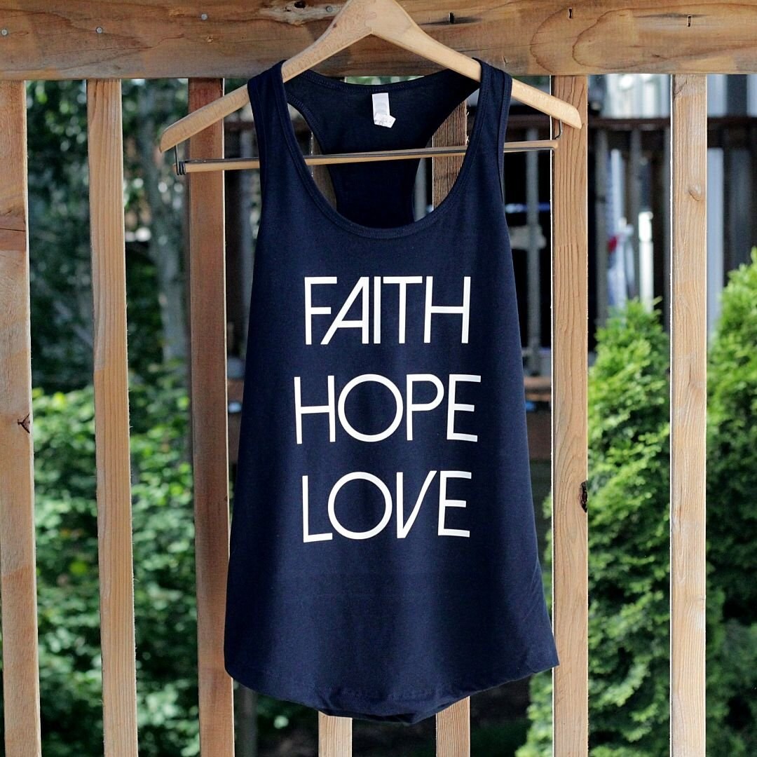 Faith Hope Love Tank Top Christian Tank Tops for Women Christian ...