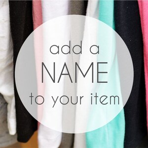 Add a NAME to Your Item - Etsy