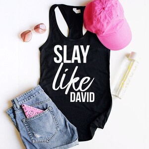 Slay Like David Christian Tank Tops Women Christian Tanks for Women ...