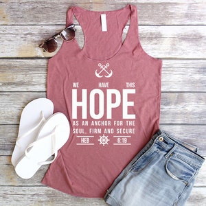 Hope Tank Tops for Women Christian Womens Tanks Jesus Tank Tops Women ...