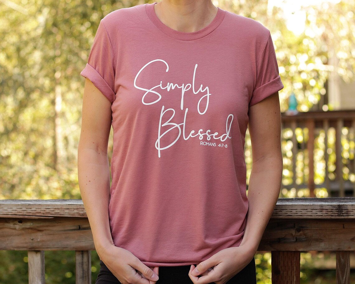 Simply Blessed Shirt Unisex Christian T Shirts Women Blessed Tshirt ...