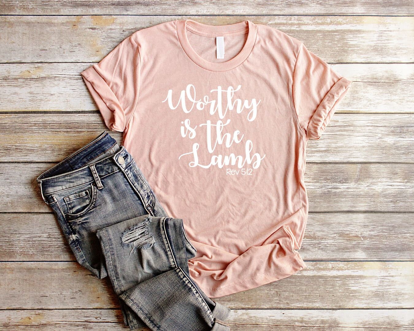 Worthy is the Lamb Christian T Shirts for Women Unisex Christian Easter ...