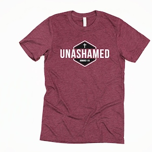 Unashamed Christian T Shirts Men Unisex Romans Bible Verse Shirt for ...