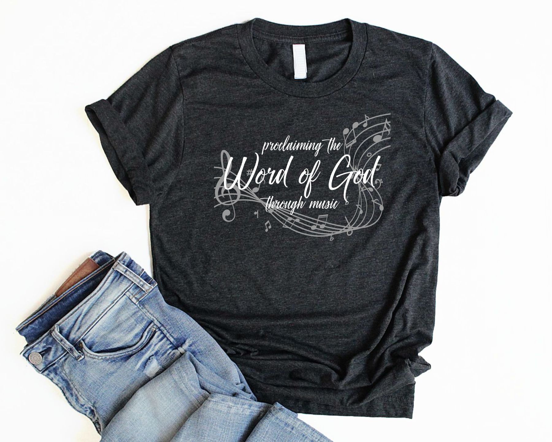 Proclaiming the Word of God Through Music Unisex Christian Shirt ...
