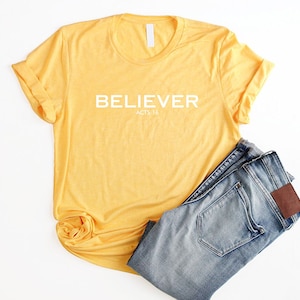 Believer Shirt Unisex Christian T Shirts Christian Shirts for Men Bible ...