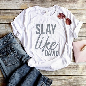 Christian T Shirts for Women Slay Like David Christian Shirts Bible ...