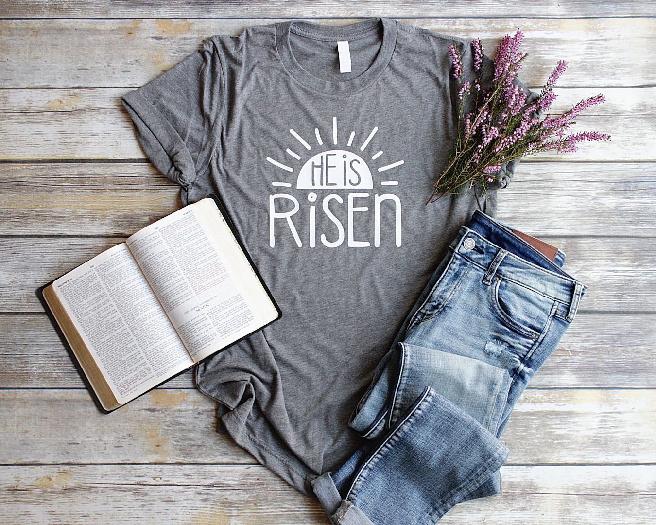 He Is Risen Christian Easter Shirt Women Unisex Shirt | Etsy