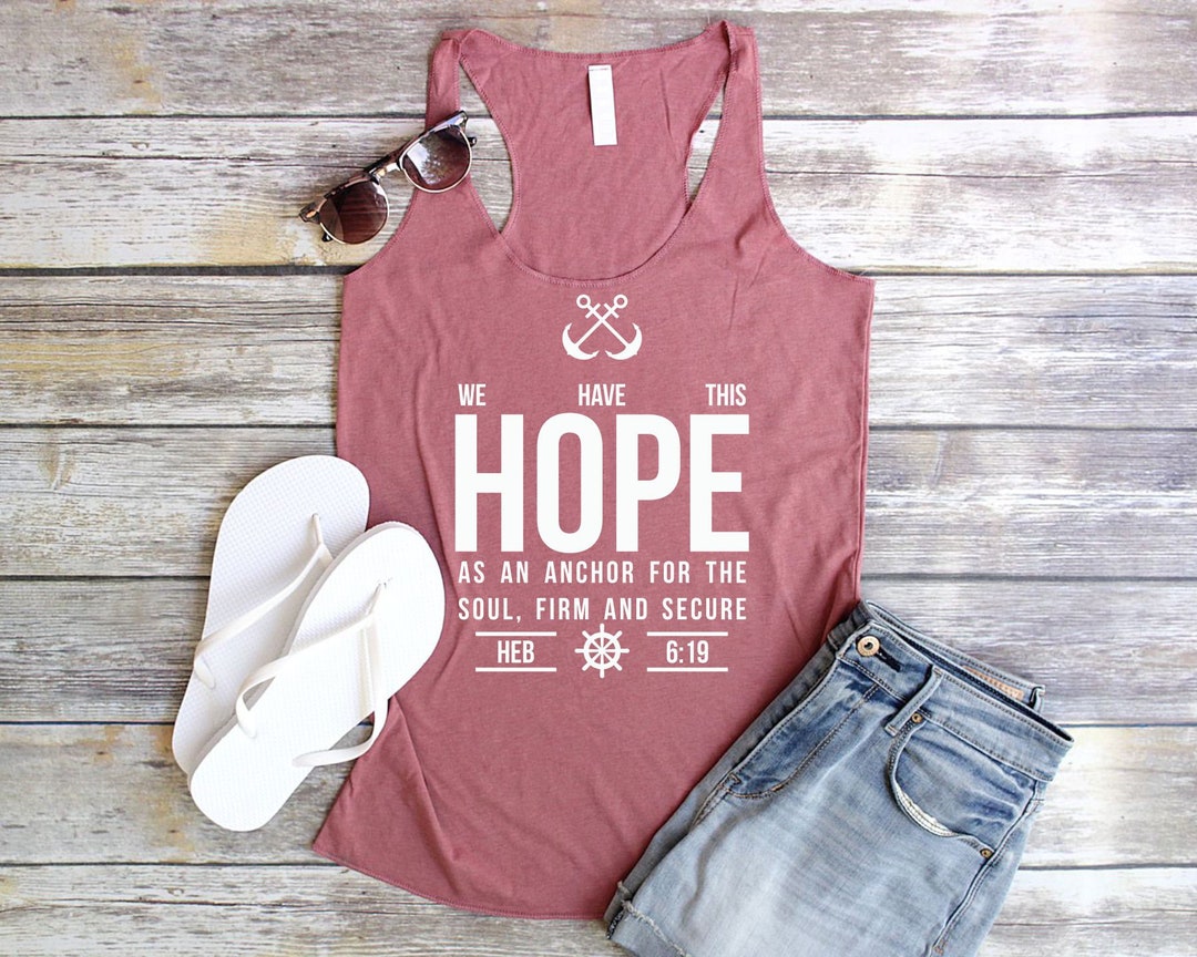 Hope Anchor Tank Tops for Women Womens Tank Tops Christian Tank Tops ...
