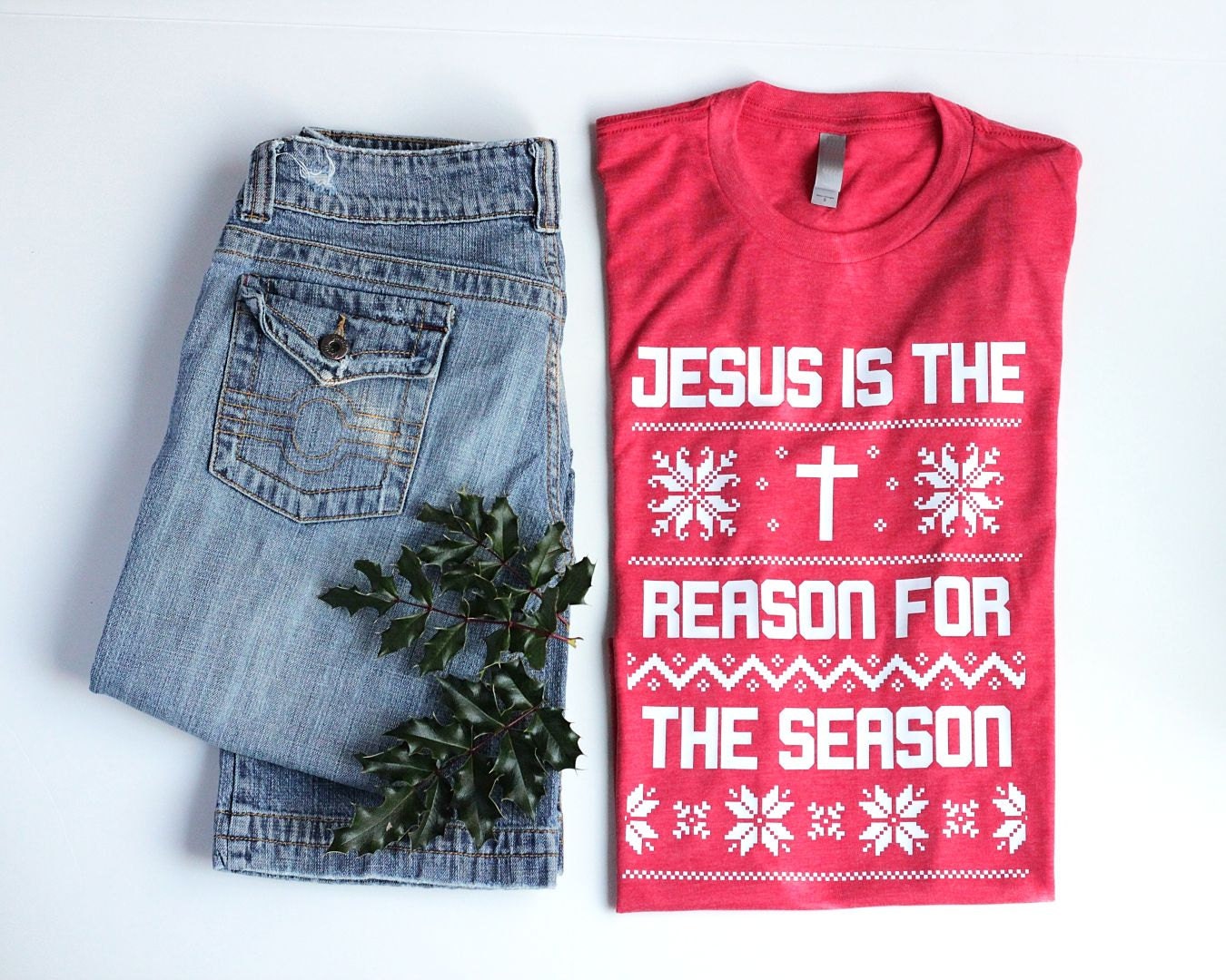 Christmas Sweater TShirts Jesus Christmas Shirt Sister | Etsy