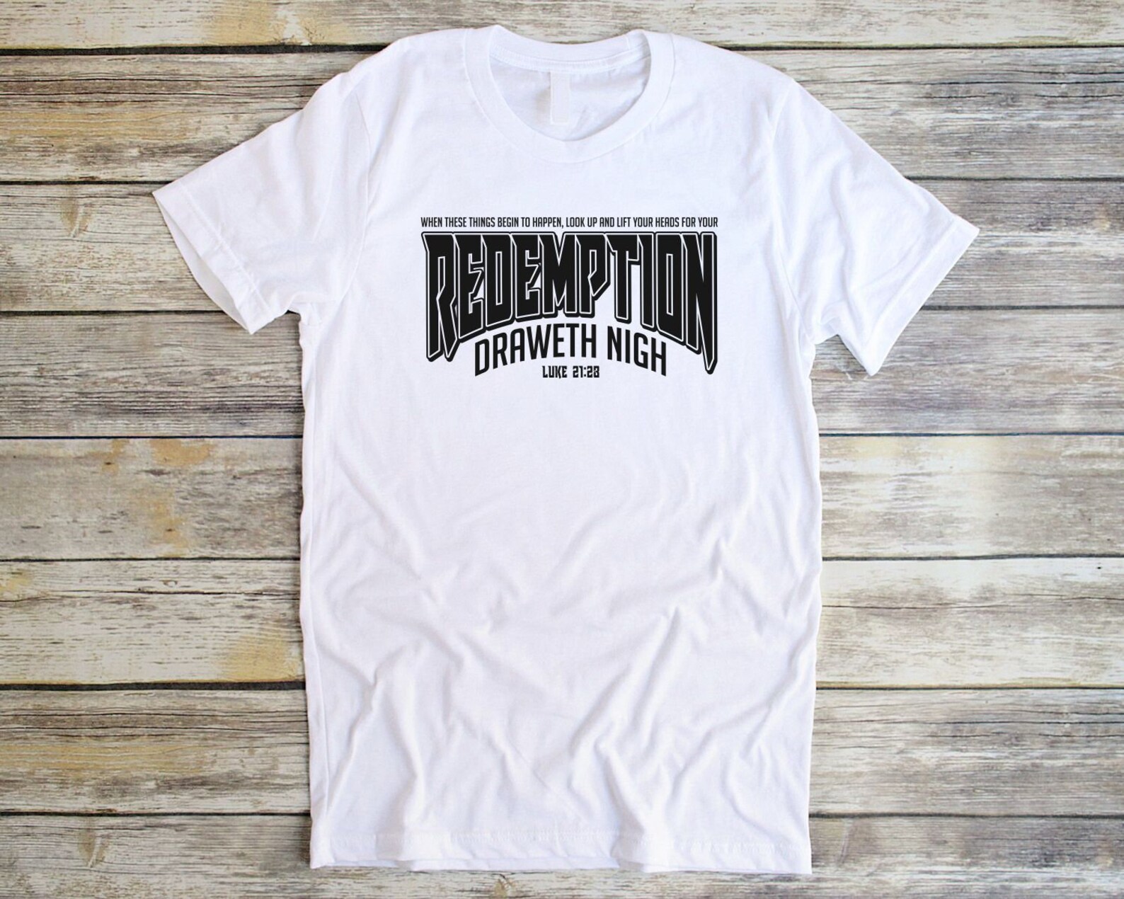 Redemption Draweth Nigh Mens Christian Shirts for Men Christian T Shirt ...