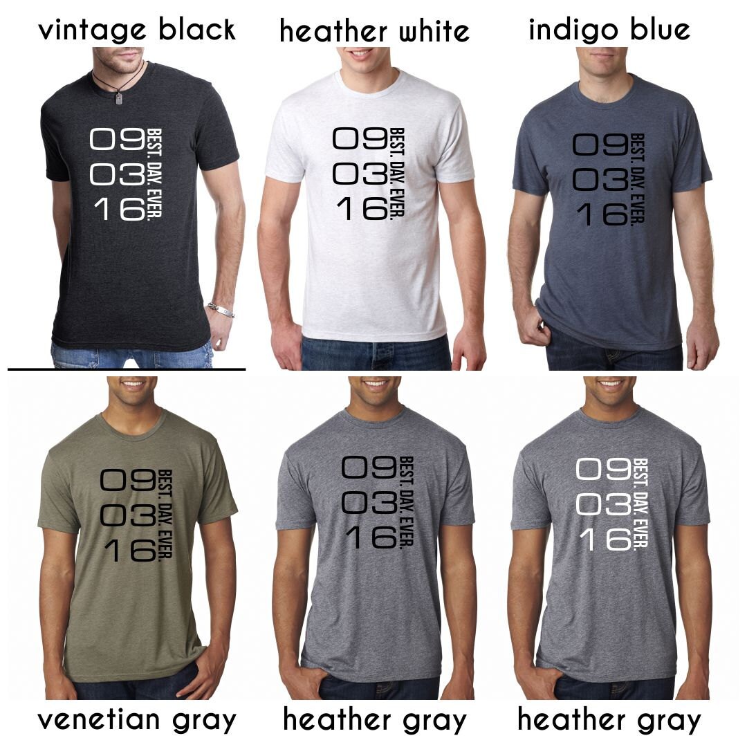 Best Day Ever Custom Date Shirt for Men Bride and Groom Shirts ...