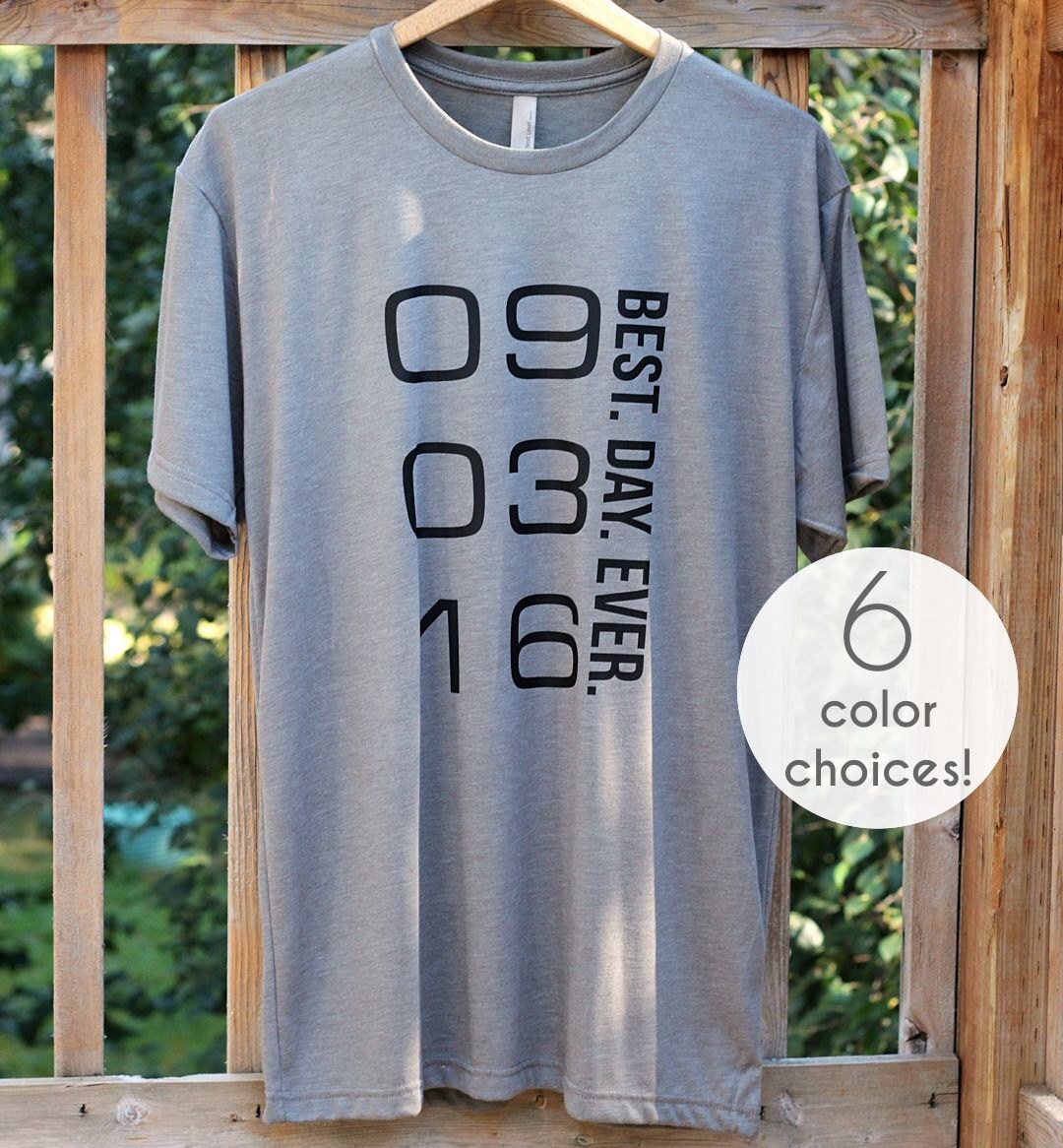 Best Day Ever Custom Date Shirt for Men Bride and Groom Shirts ...