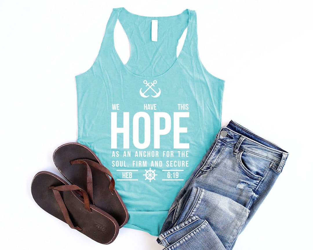 Christian Tank Tops for Women Hope Anchor Tanks Christian Tanks Barre ...