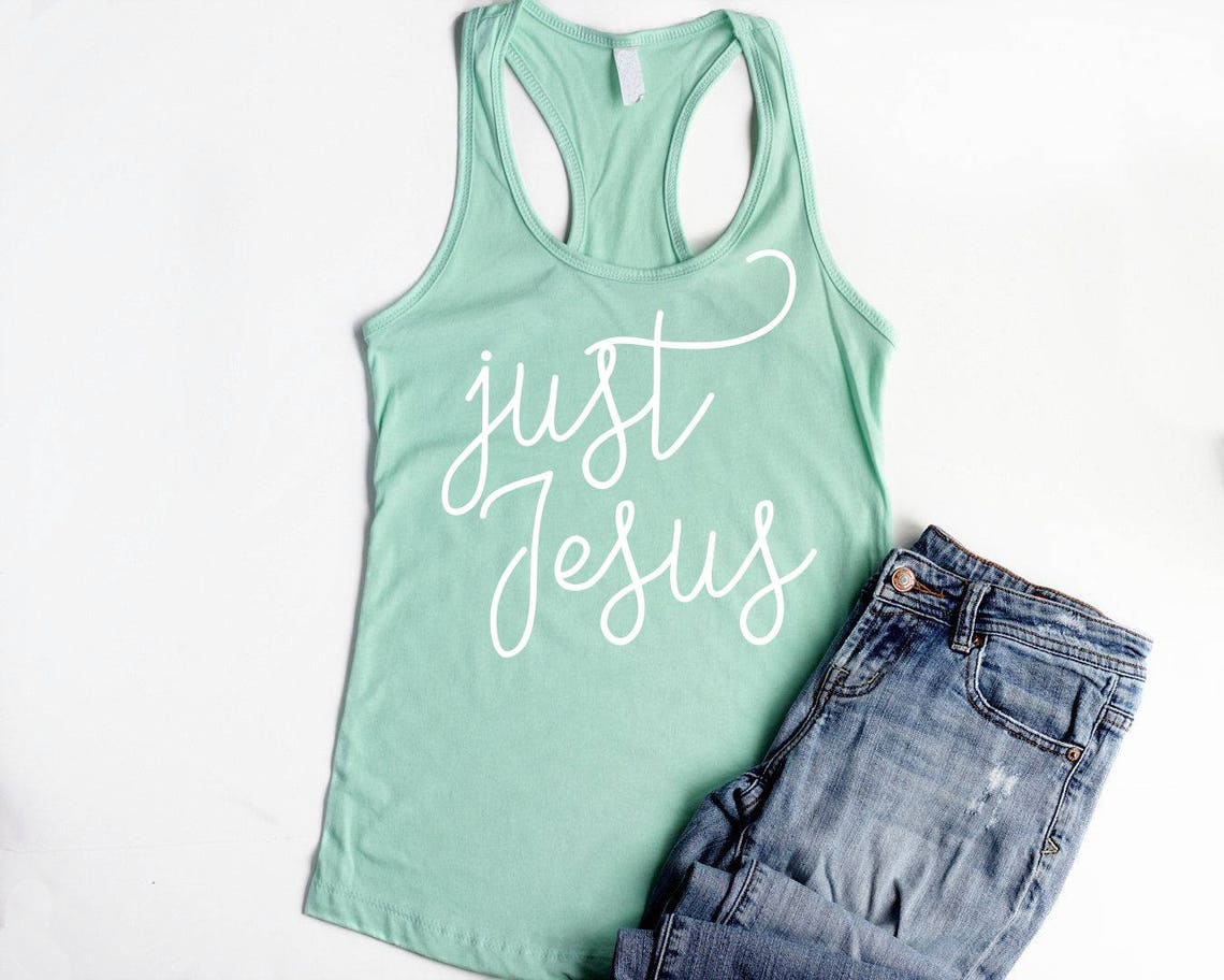 Tank Tops for Women Just Jesus Tanks Summer Tanks Barre Tank | Etsy