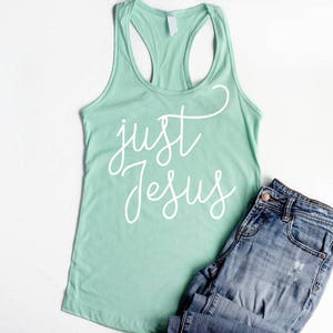 Tank Tops for Women Just Jesus Tanks Summer Tanks Barre Tank Tops ...