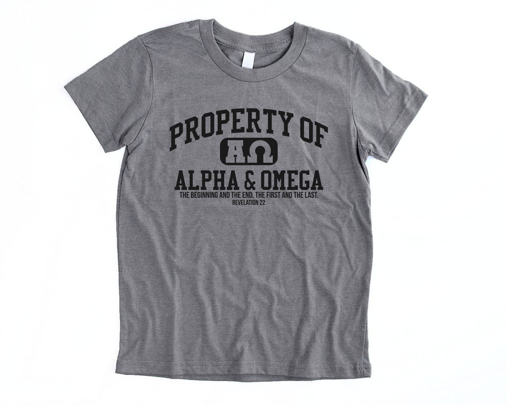 Boys Property of Alpha & Omega Shirt Christian Shirts for Kids | Etsy