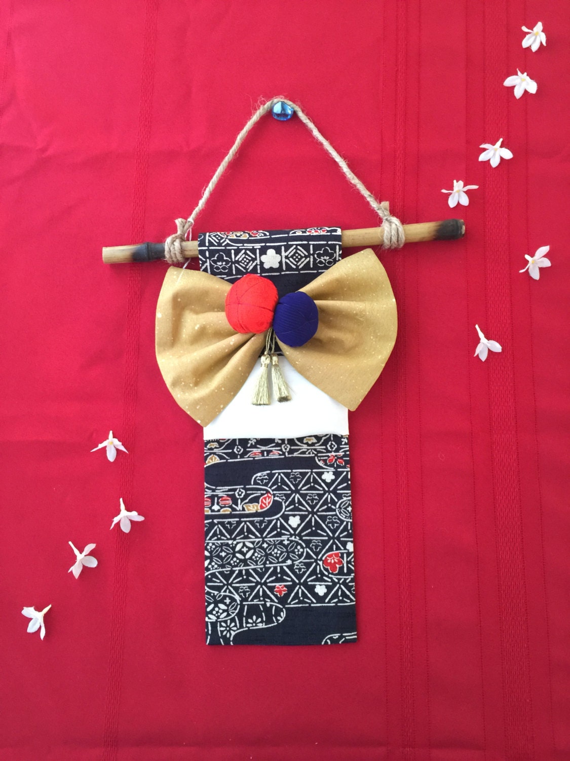 Kazari-obi, Japanese Kimono Fabric Wall Display - Etsy