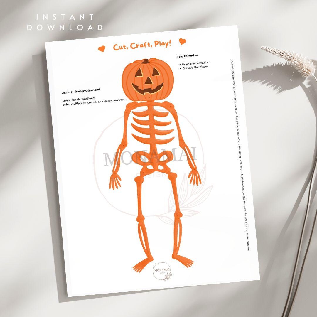 DIY Skeleton Jack-o'-lantern Puppet | Halloween Craft Decoration ...