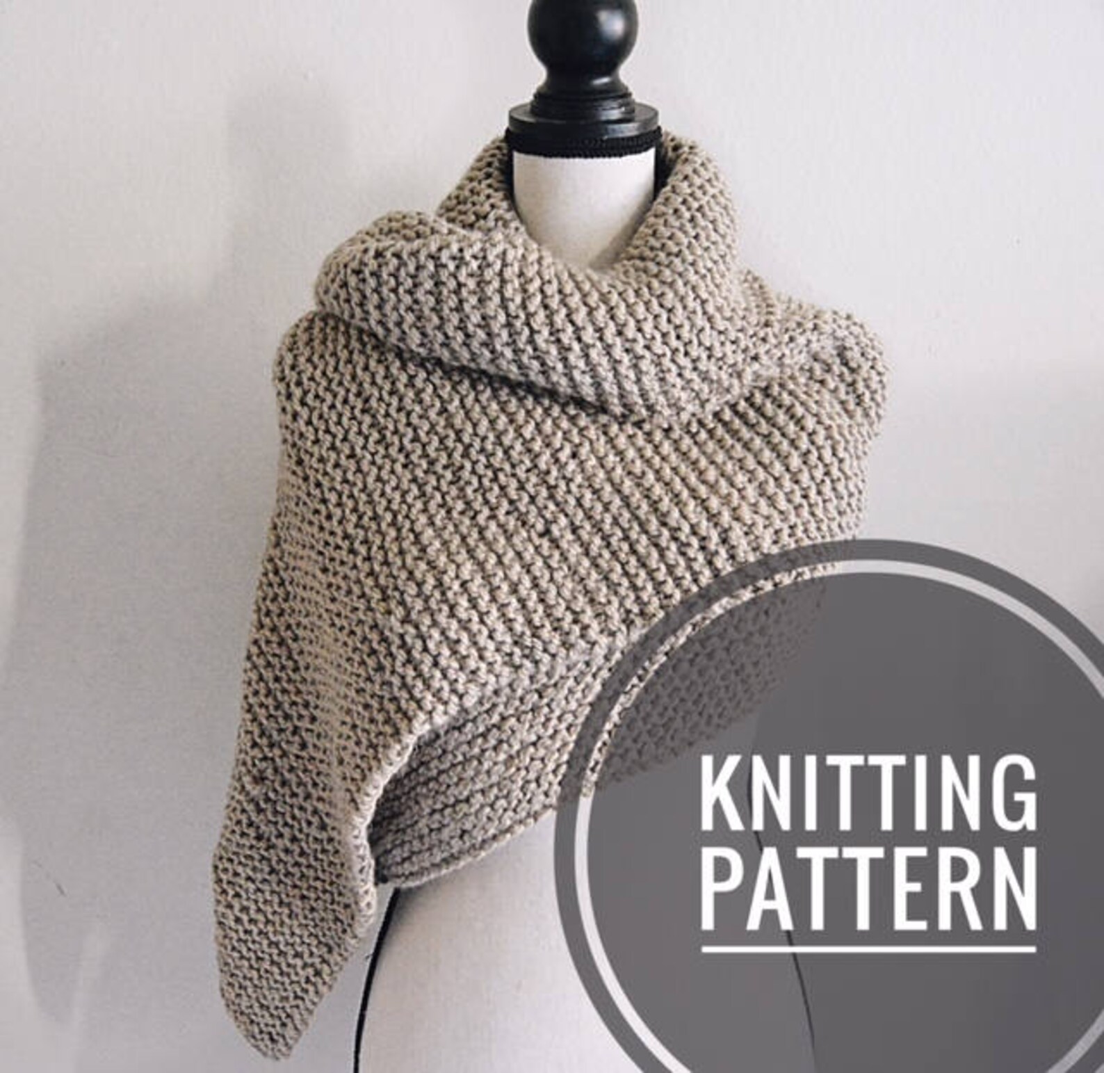 KNITTING PATTERN / Knit Blanket Scarf Pattern / Scarf Pattern / Knit ...