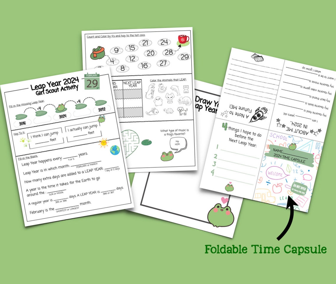 Printable Girl Scouts 2024 Leap Year Activities | Leap Year Fun Patch ...