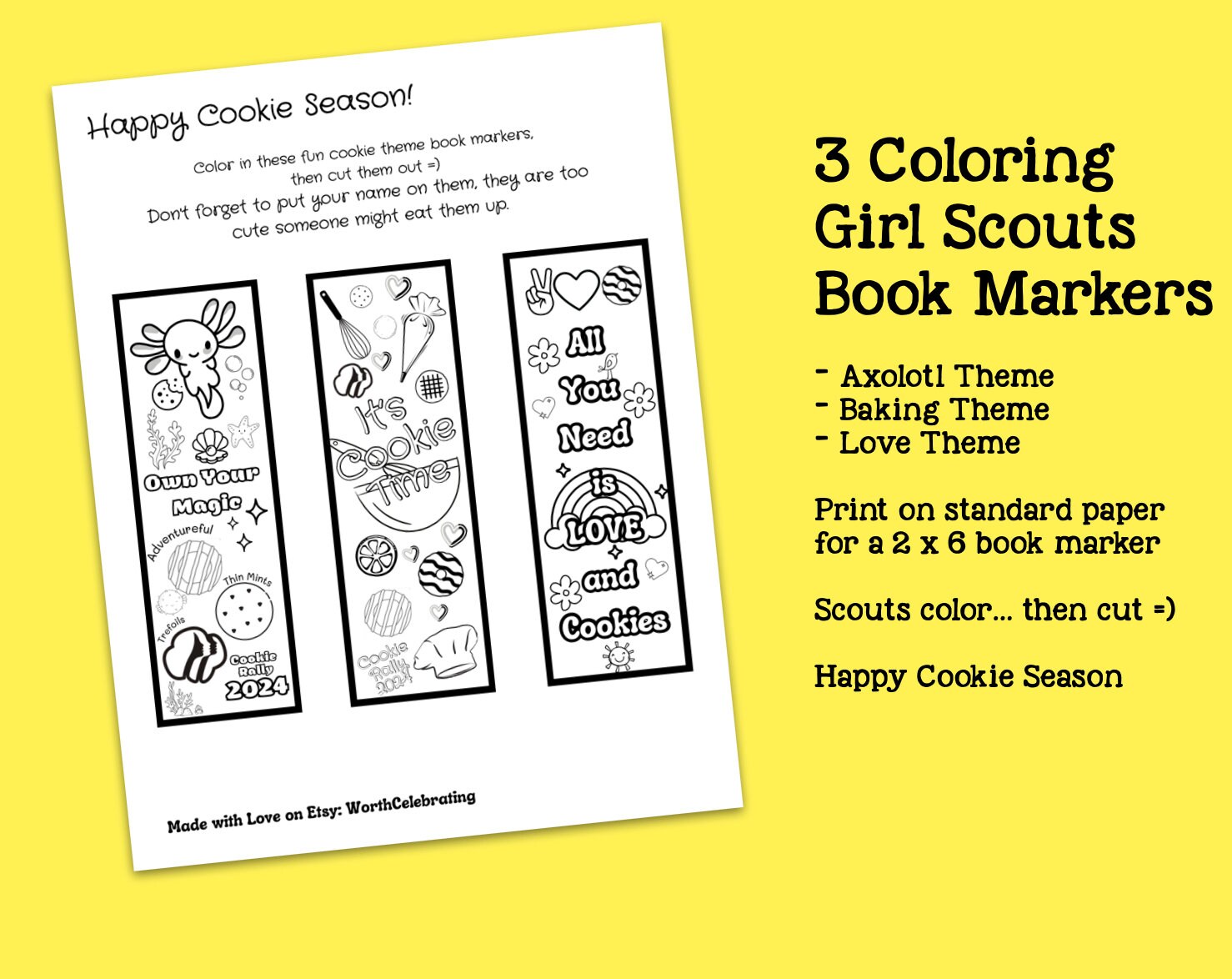 Printable Girl Scouts Cookie 2024 Coloring Book Markers | Coloring ...