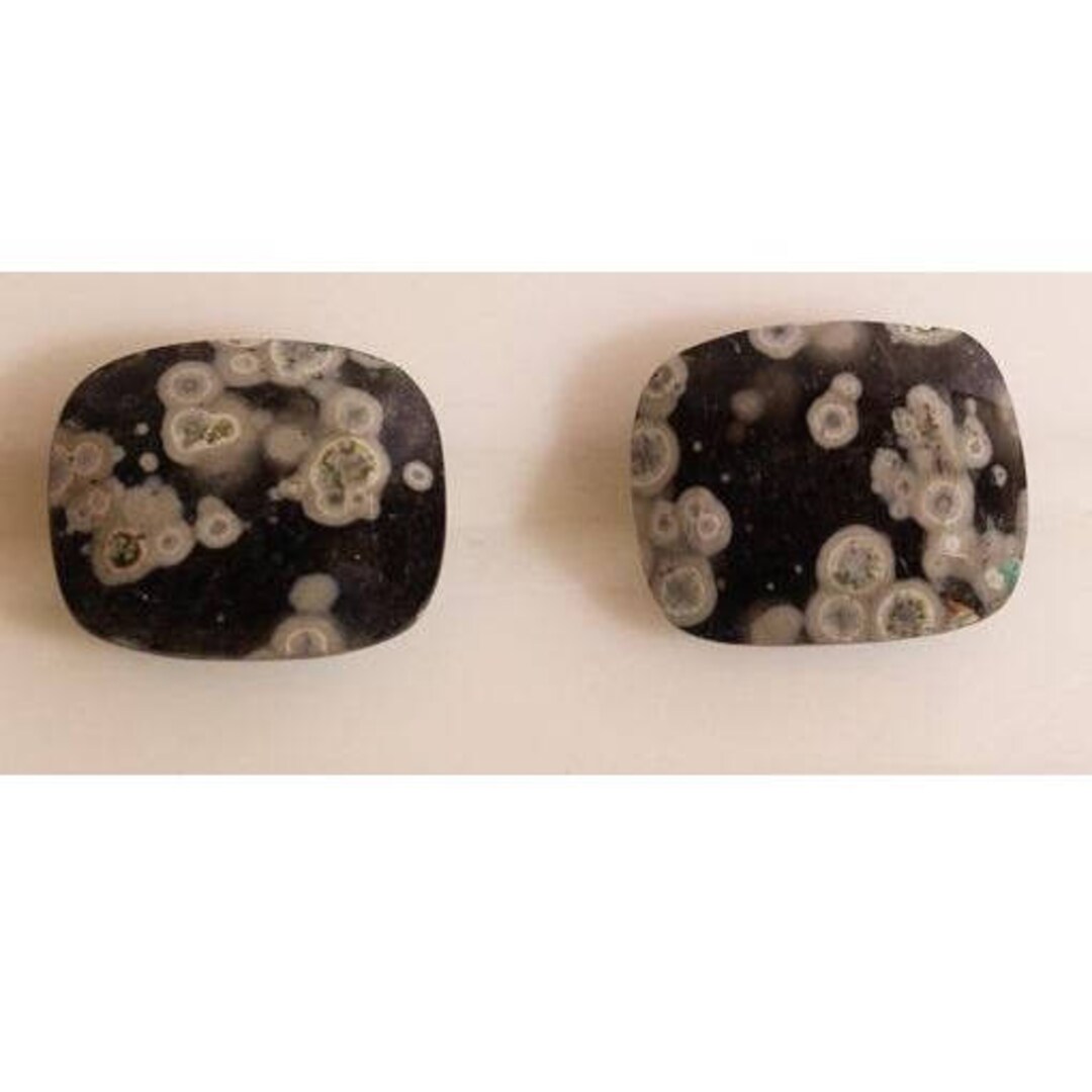 Cosmic Obsidian 8.00cts Cushion Cut Pair 12X8MM Volcanic - Etsy