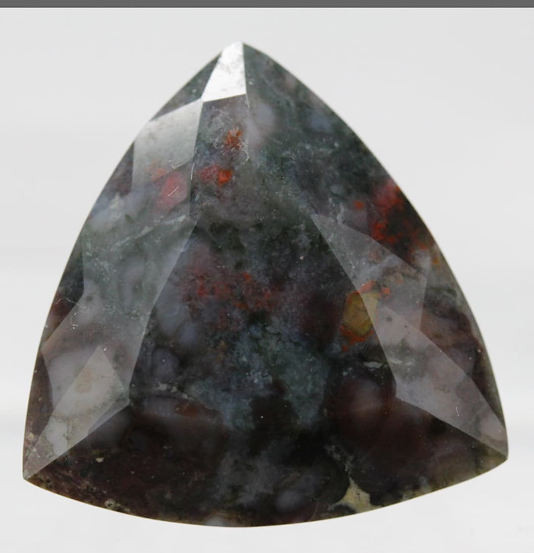 Dinosaur Coprolite 25.42 Ct Superb Rare Color Trillion Cut 20.50 X 20. ...