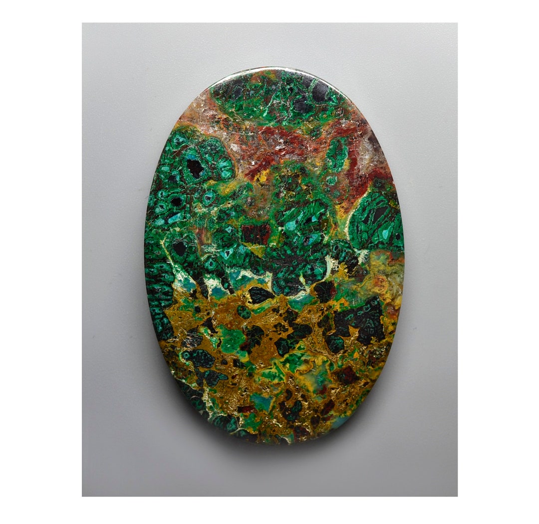 Apache Chrysocolla Oval Cabochon 139.73 Ct 61.40 X 41.70 X 4.80 Mm Z210 ...