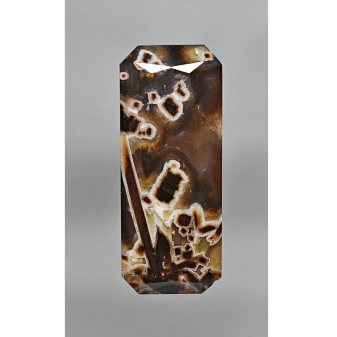 Turkish Stick Agate 26.52 Ct Octagon Shape Cabochon 33.40 X 13.60 X 6. ...