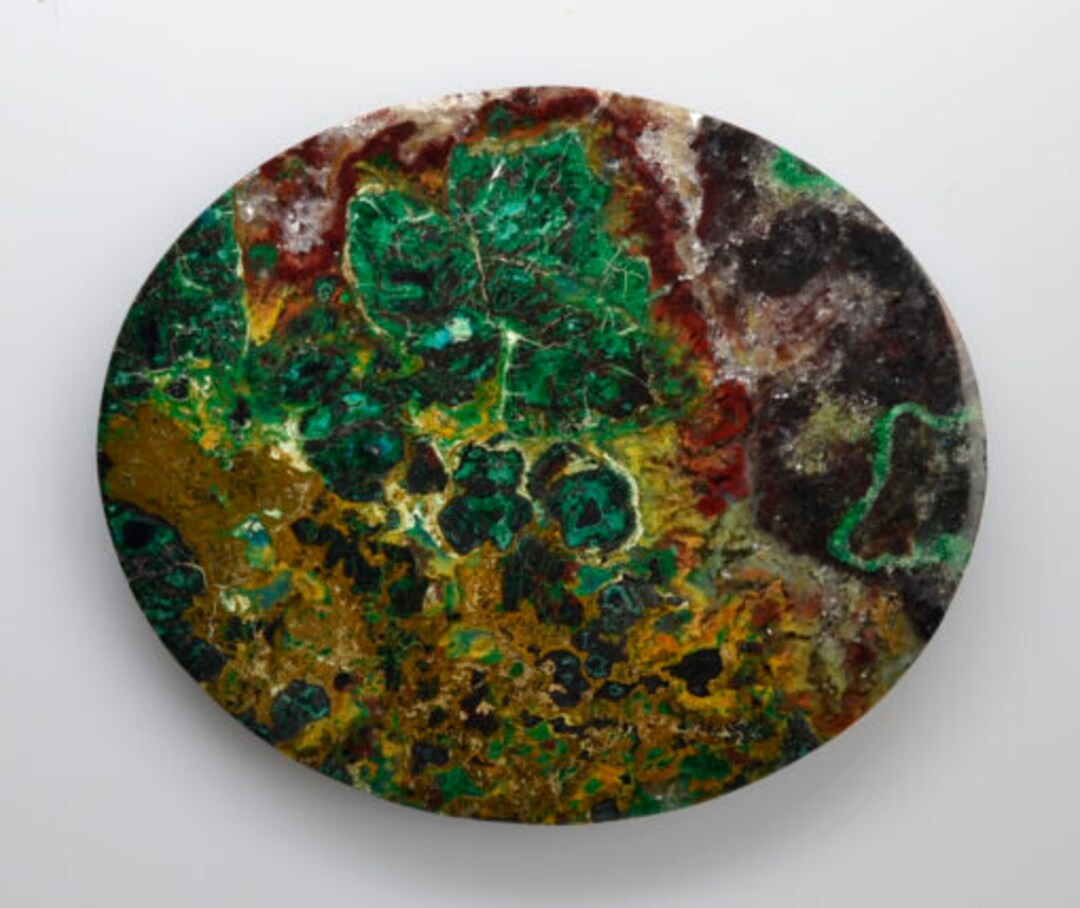 Apache Chrysocolla 123.74 Ct Oval Cabochon 55.00 Mm 46.00 4.50 Mm W720 ...