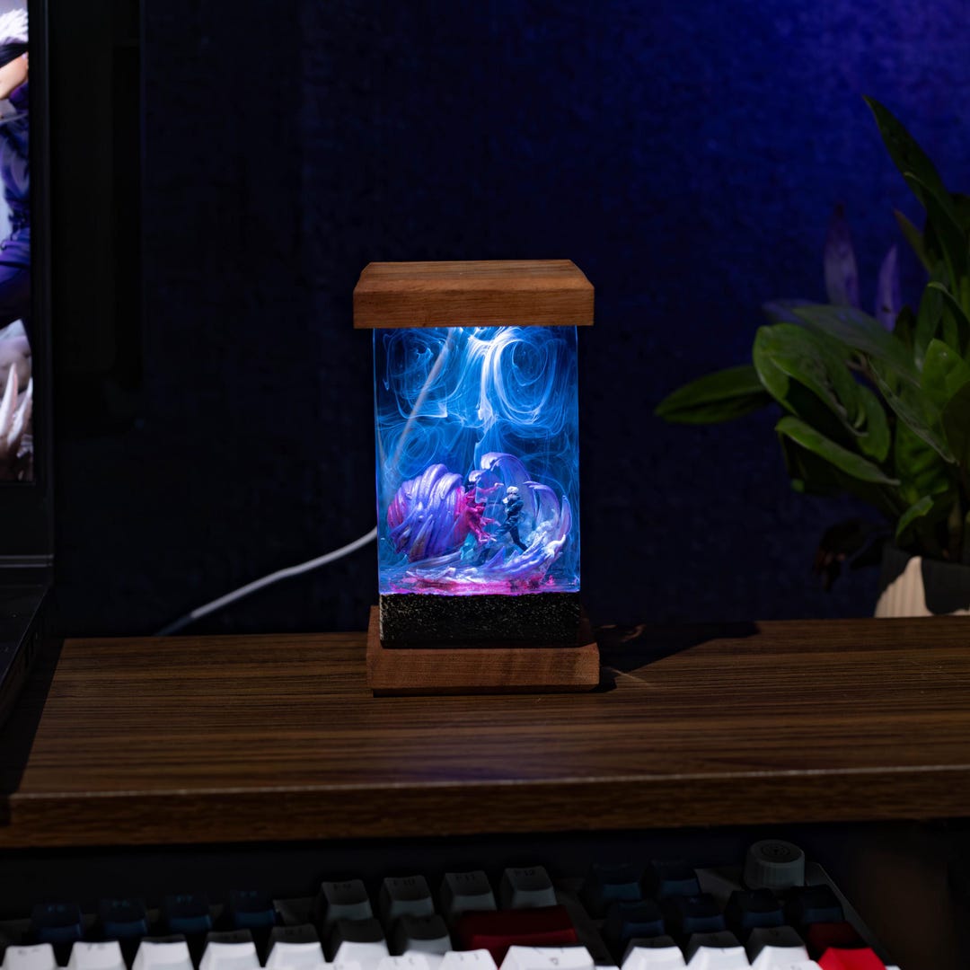 Go,jo Sat,oru Anime Epoxy Resin Wood Lamp Night Light Unique Her Him ...