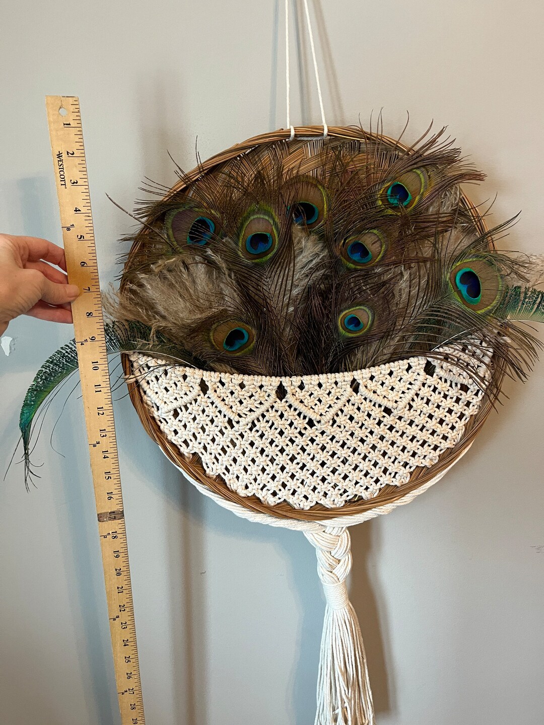 Large Macrame Wall Basket/ Boho Decor - Etsy